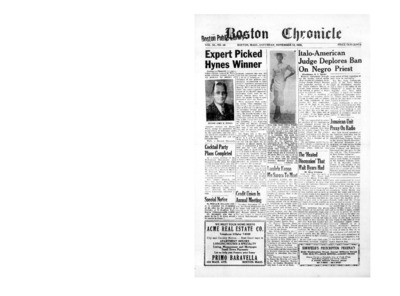 "Boston Chronicle November 12, 1955" by The Boston Chronicle