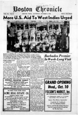 "Boston Chronicle October 6, 1956" by The Boston Chronicle