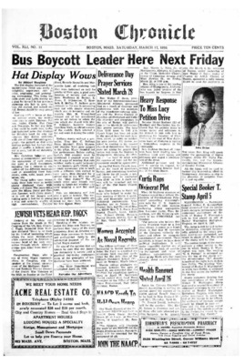 "Boston Chronicle March 17, 1956" by The Boston Chronicle