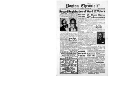 "Boston Chronicle August 25, 1956" by The Boston Chronicle