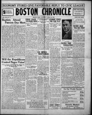 "Boston Chronicle April 23, 1932" by The Boston Chronicle