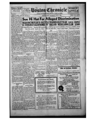 "Boston Chronicle June 8, 1935" by The Boston Chronicle