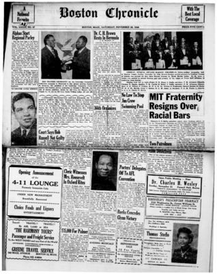 "Boston Chronicle November 20, 1948" by The Boston Chronicle