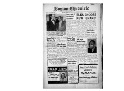 "Boston Chronicle September 6, 1952" by The Boston Chronicle