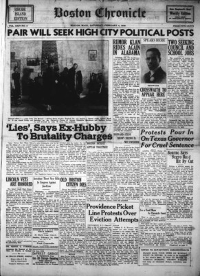 "Boston Chronicle February 4, 1939" by The Boston Chronicle