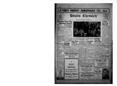 "Boston Chronicle December 20, 1947" by The Boston Chronicle