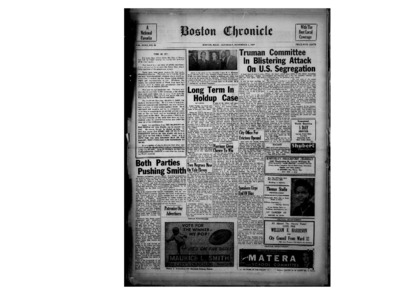 "Boston Chronicle November 1, 1947" by The Boston Chronicle