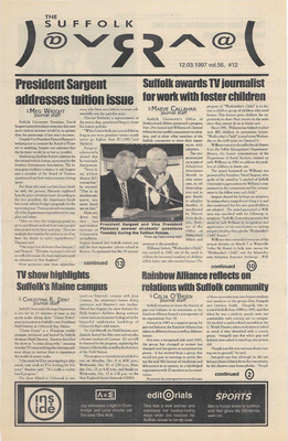"Suffolk Journal Vol. 56, No. 12, 12/03/1997" by Suffolk Journal