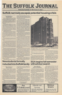 "Suffolk Journal Vol. 57, No. 1, 9/16/1998" by Suffolk Journal