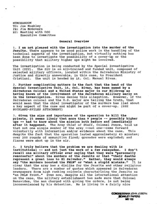 "Memorandum to John Joseph Moakley from James P. McGovern regarding a g ...