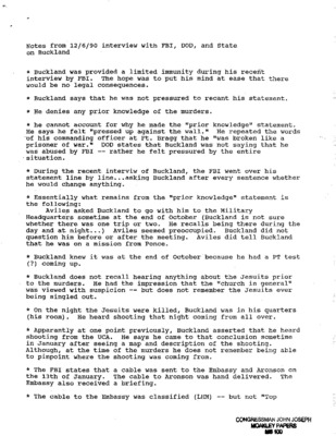 "Notes from interview with Federal Bureau of Investigation (FBI), Depar ...
